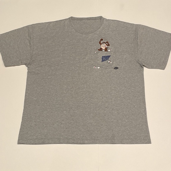 Warner Bros. | Shirts | Vintage Looney Tunes Taz Bowling Pocket T Shirt ...